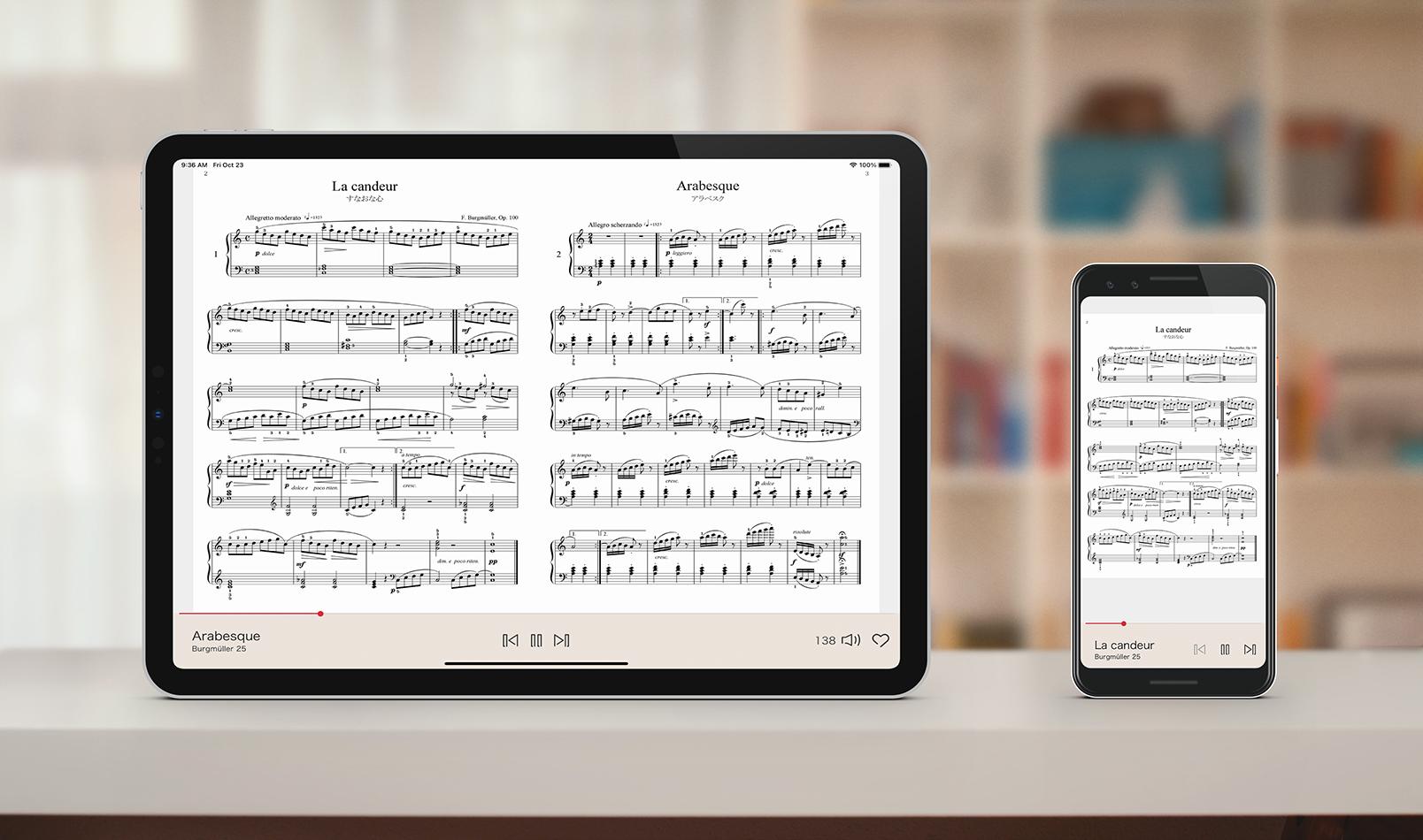 PianoBookPlayer musical score display app released for iOS and Android ...